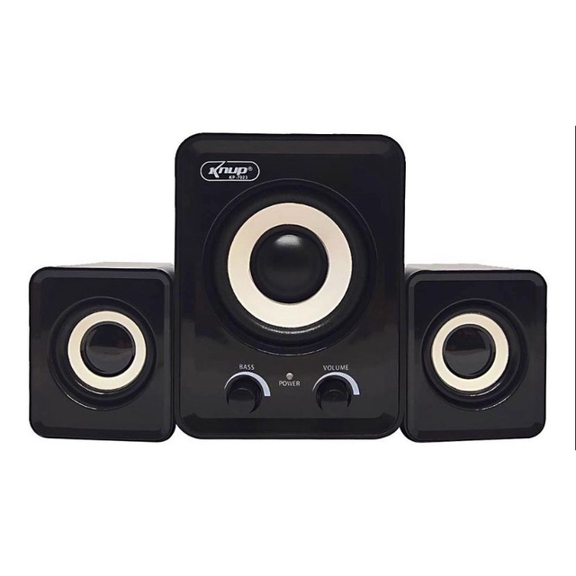 Caixa De Som Para PC Subwoofer 2.1 6w Usb P2 Notebook Kp7023