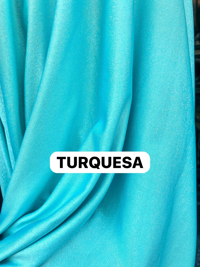 Jersey Foil Engomado TURQUESA - AMAKOM TEXTIL