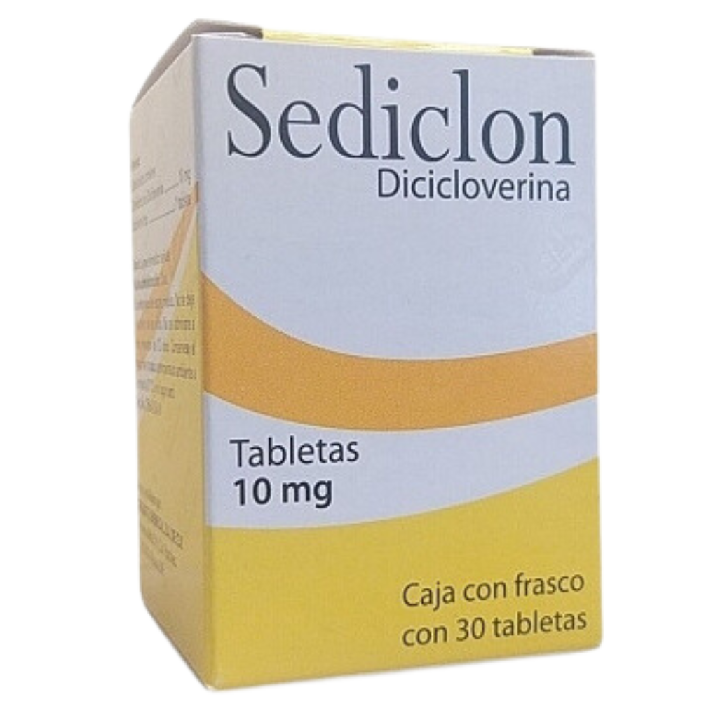 Dicicloverina 10mg 30 tabletas (Sediclon)
