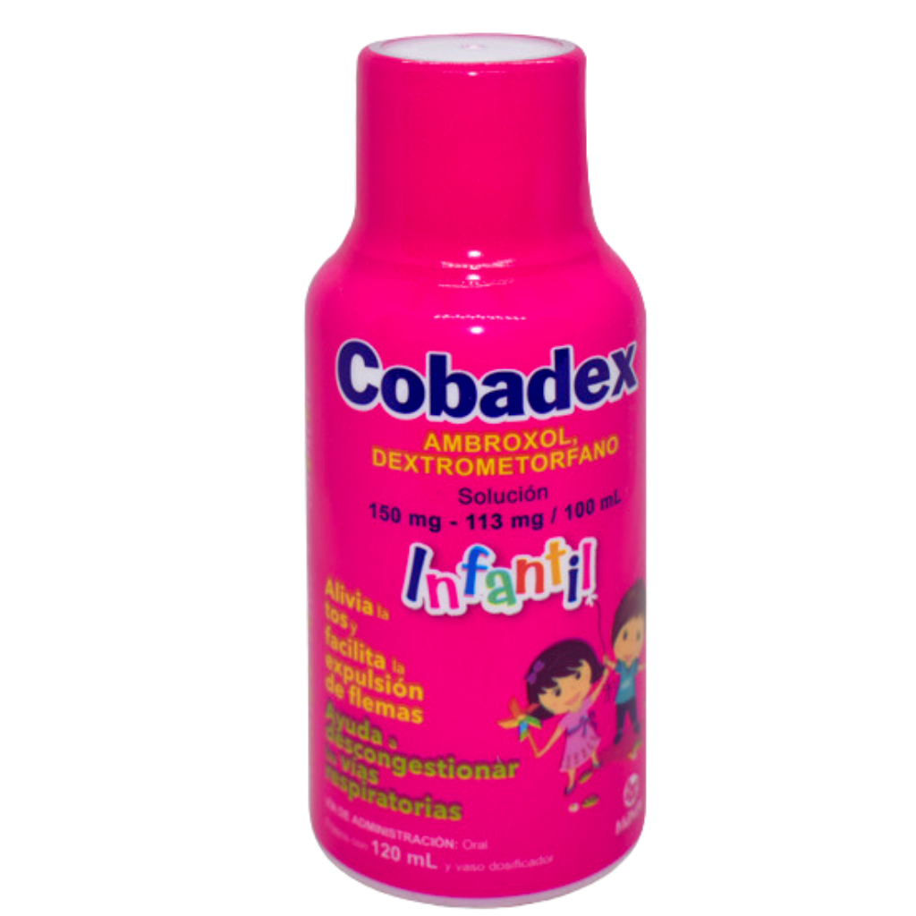 Ambroxol/Dextrometorfano 150mg-113mg Jarabe Infantil 120ml (Cobadex)