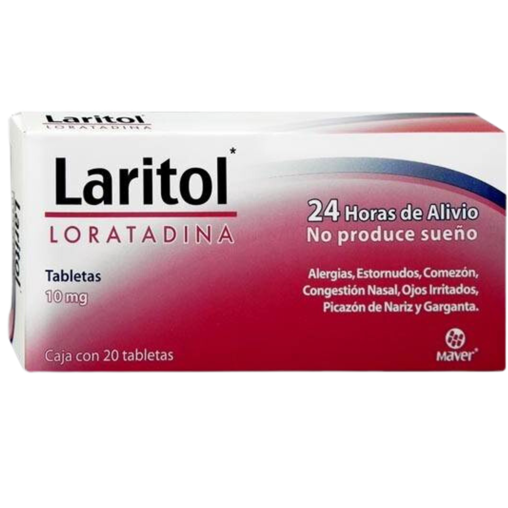 Loratadina 10mg 20 tabletas (Laritol)