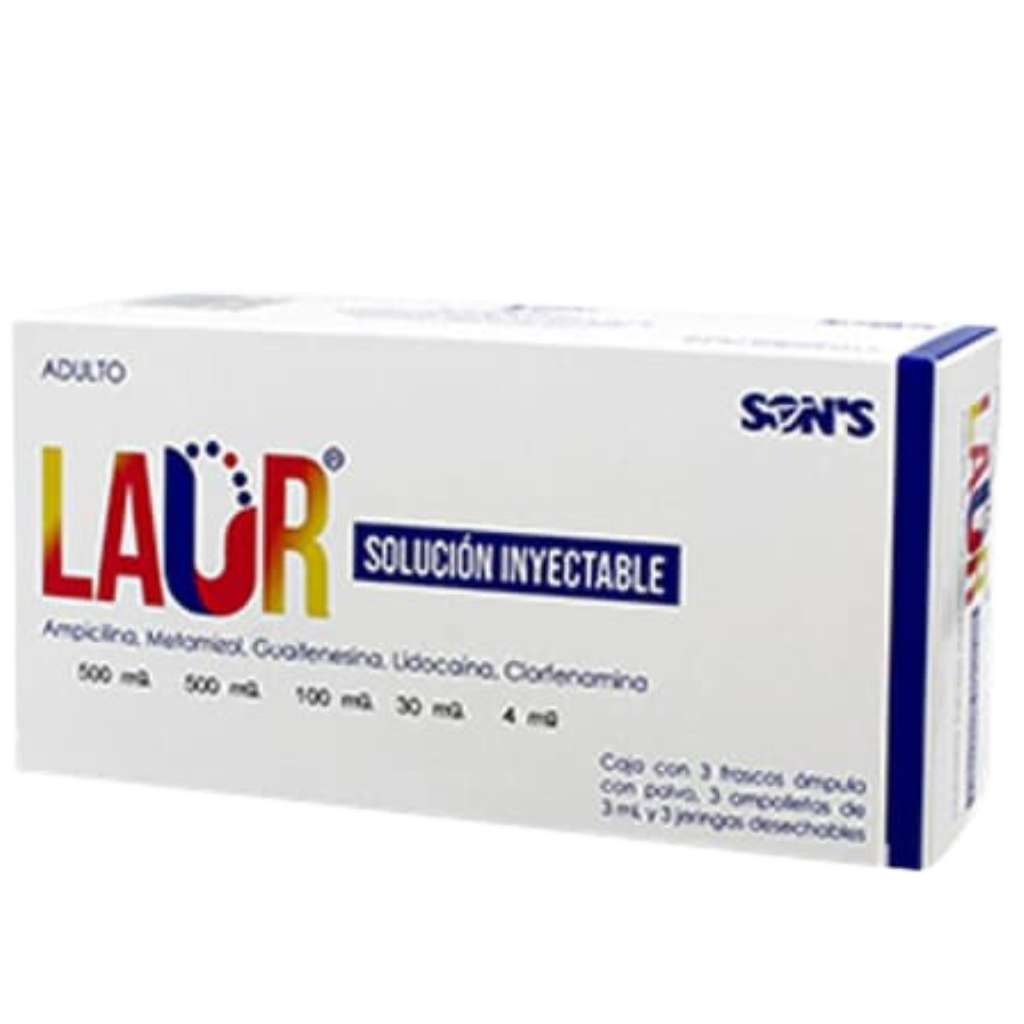 Ampicilina/Metamizol/Guaifenecina/Clorfeniramina/Lidocaína ampolleta ...