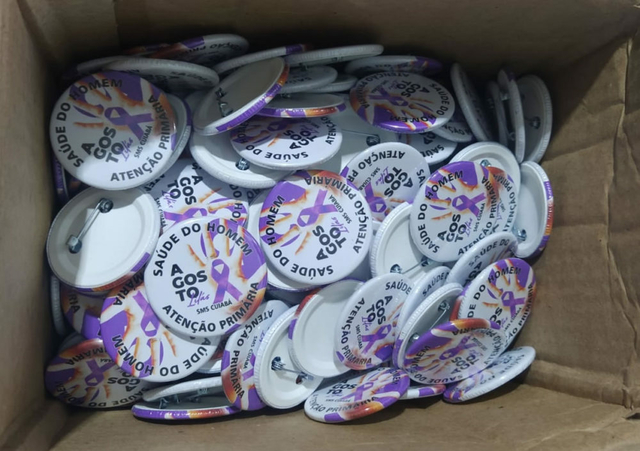 Boton personalizado agosto lilás - ART.BOTONS