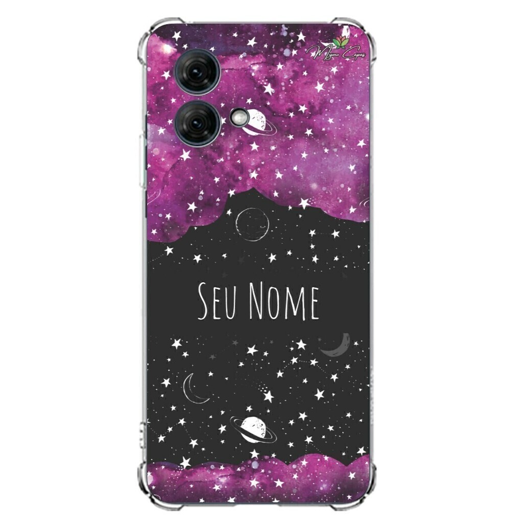 Capa para Moto G84 Personalizada Galáxia Estrelas e Planetas