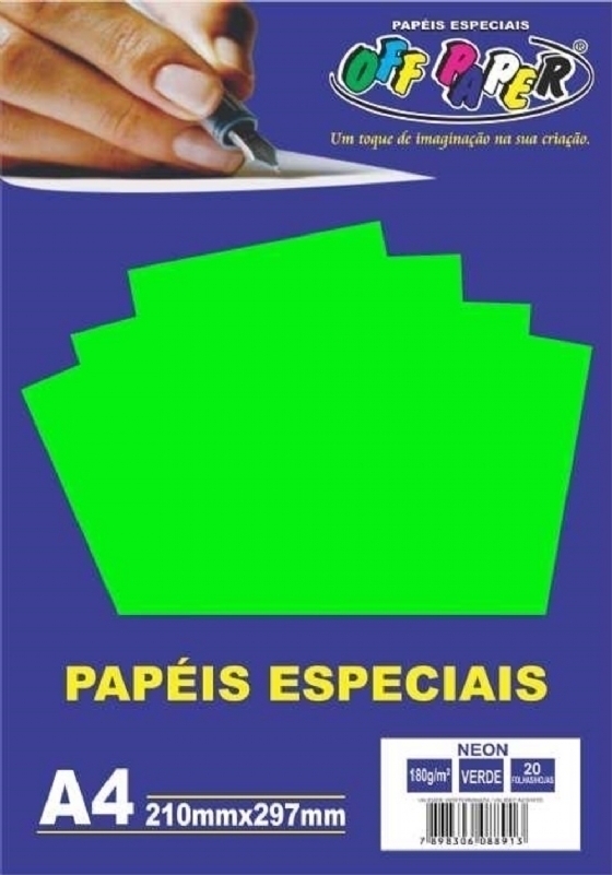 PAPEL NEON A4 180G C/20 FLS