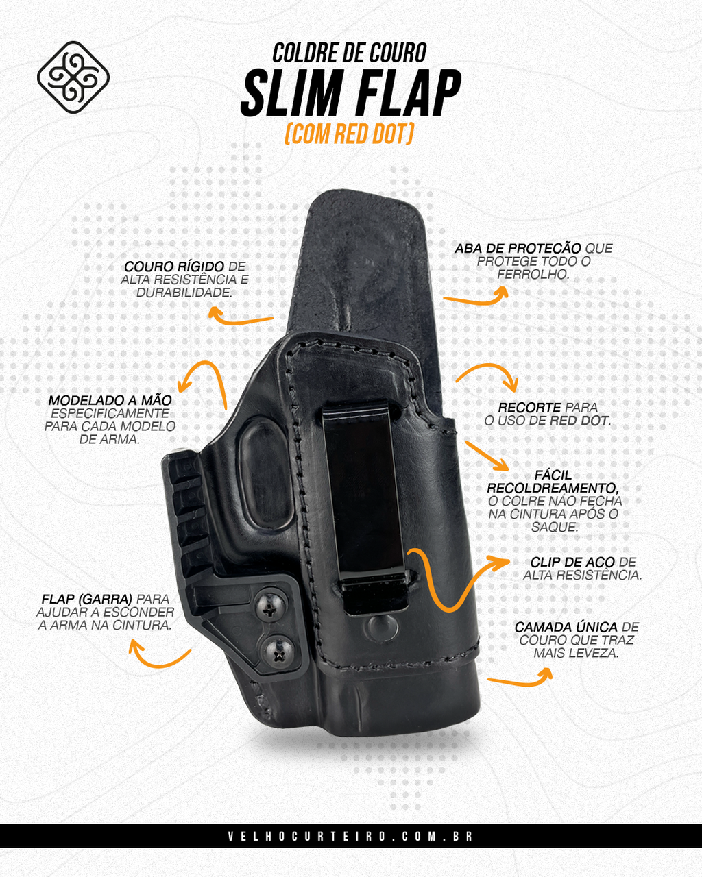 KIT COLDRE SLIM FLAP - RED DOT + 01 PORTA CARREGADOR