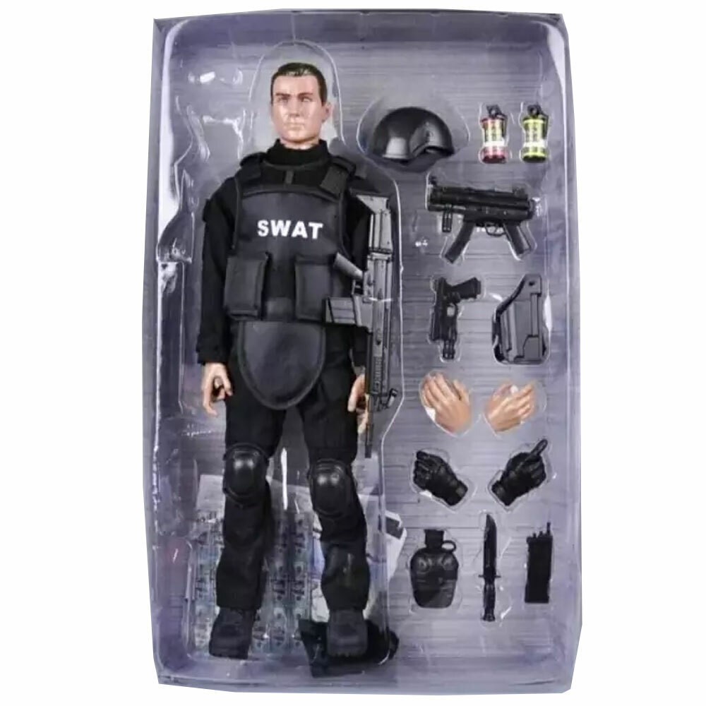 BONECO TÁTICO SPECIAL FORCES SWAT BK