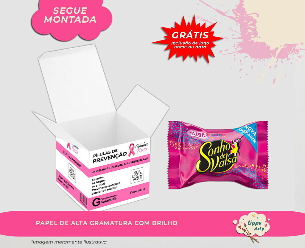 Caixa personalizada para Outubro Rosa