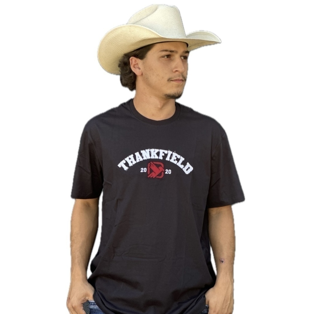Camiseta Masculina Thankfield Preto Com Estampa 2957