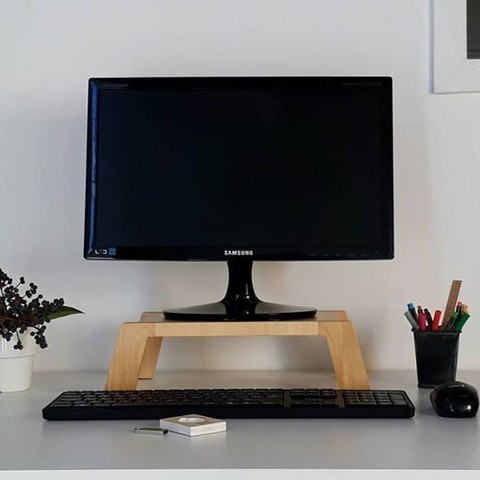 Tarima Pedestal Elevador Monitor Madera - PCH Deco