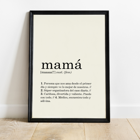 Mamá Definición Lámina Tarjeta De Regalo