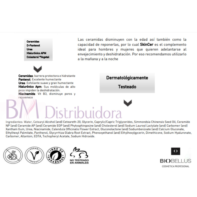 SkinCer Emulsion Facial Ultra Hidratante Ceramidas Biobellus