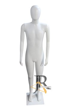 Manequim de Plástico Masculino Bombado Reto Branco