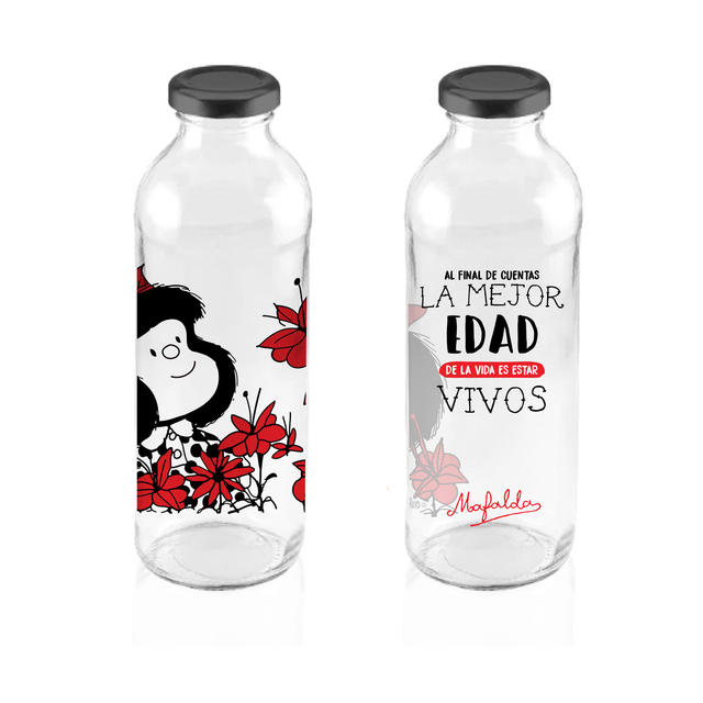 Botella Mafalda Flores - Comprar en IMANIAS
