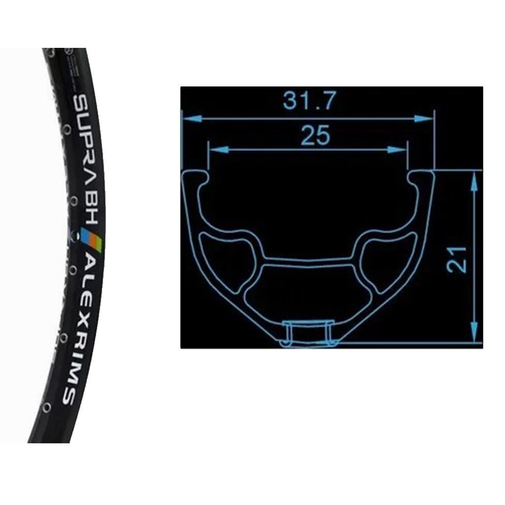 Llanta Doble Pared Alex Rims Supra Dome - Rodado 24