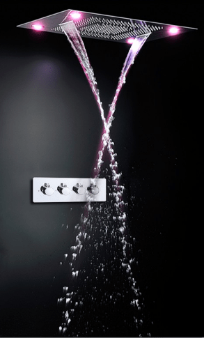 Regadera de baño Amazonas 80x60 cm Tipo lluvia con Luz led Kand