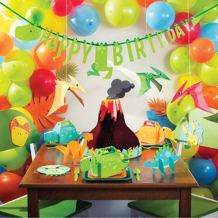 Banderines Dinosaurio Happy Birthday