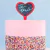 Topper con pizarrón para torta - Corazón
