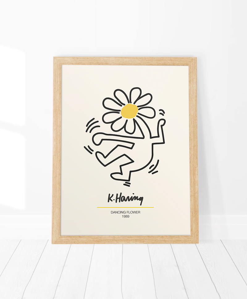 Cuadro Keith Haring Dancing Flower - Marnie Arte