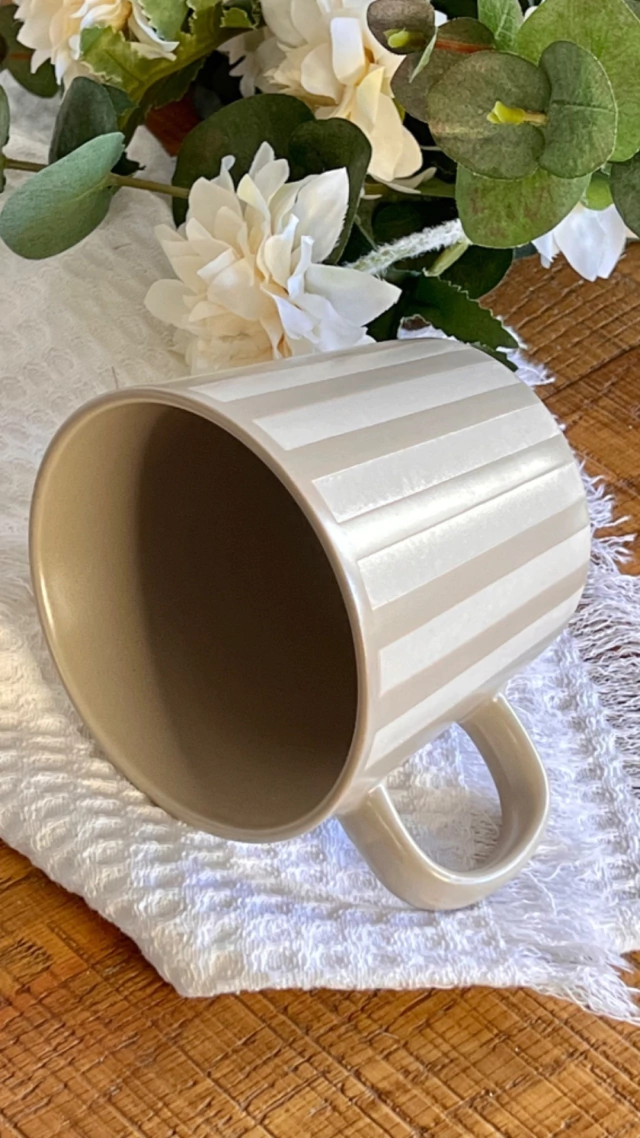 Mug Rayas Blancas y Visón - Comprar en Cielo y Tierra