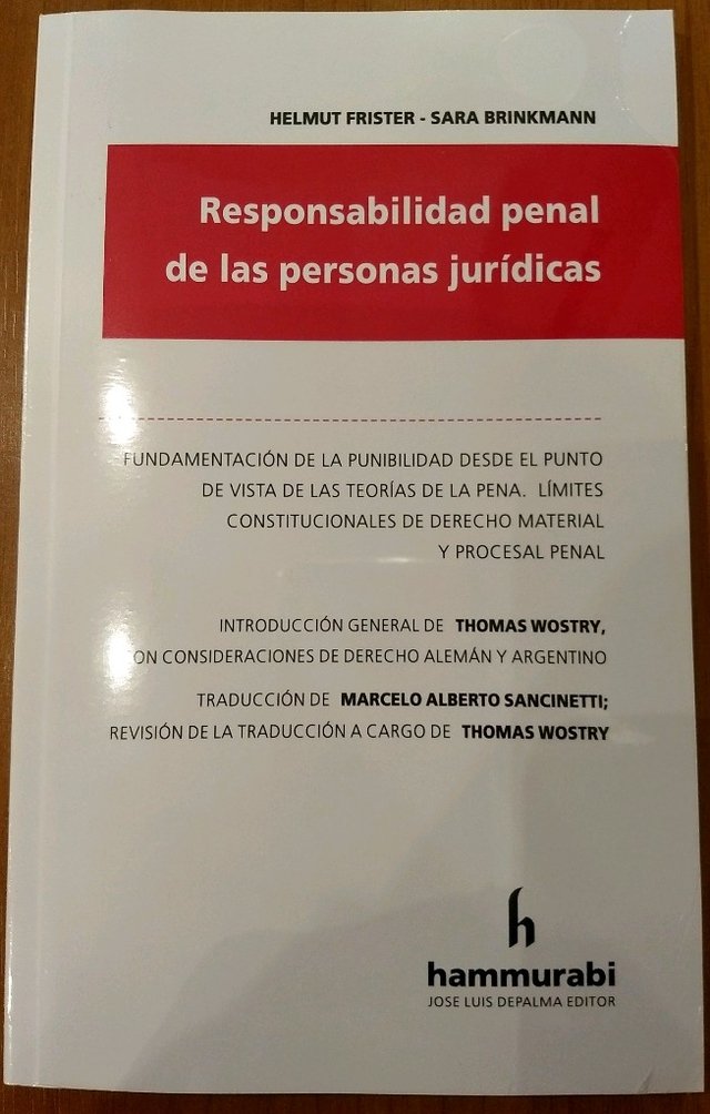 Responsabilidad penal de las personas jurídicas HELMUT FRISTER - SARA ...