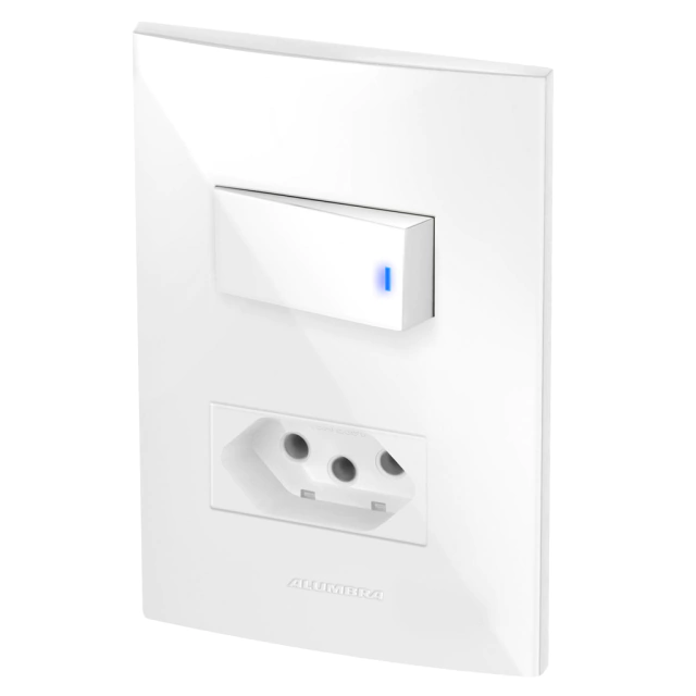 Conjunto 1 Interruptor LED + 1 Tomada 20A - Alumbra Inova Pro