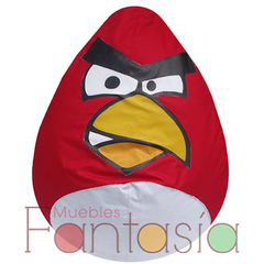 PUFF ANGRY BIRDS LONA AZUL