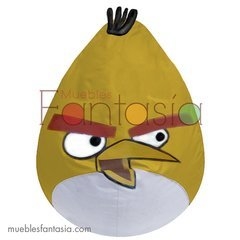 PUFF ANGRY BIRDS LONA ROJO