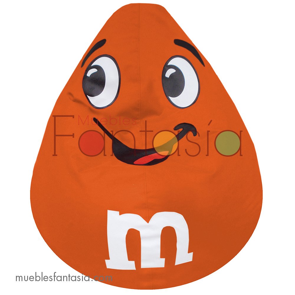 PUFF M&M LONA NARANJA