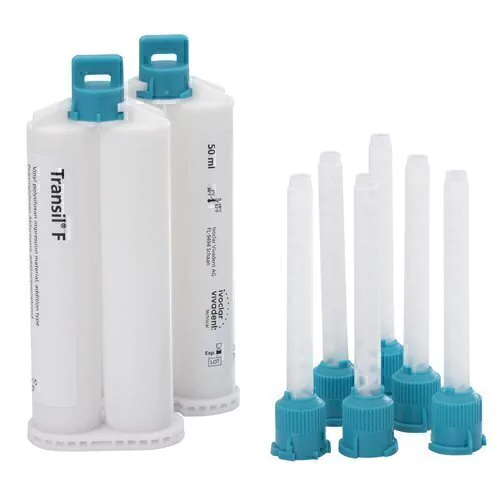 SILICONA TRANSIL F (2cartchos 50ML + 6 MIXING TIPS) vivadent