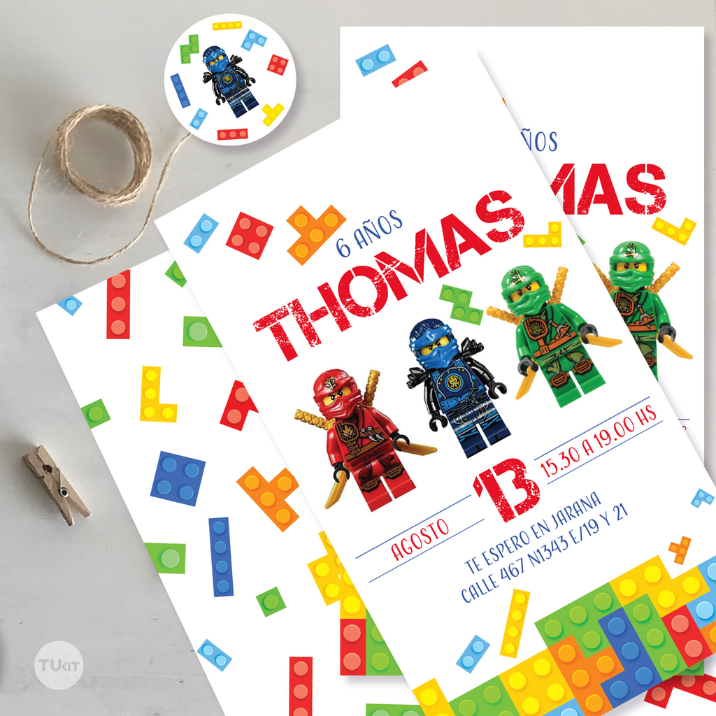 Kit imprimible lego ninjago tukit - Comprar en TuKit