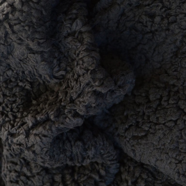 Tela Polar Corderito Bifaz Negro - Trapitos.com.ar