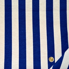 Lona Rayas Azul - Venta de Telas por Metro