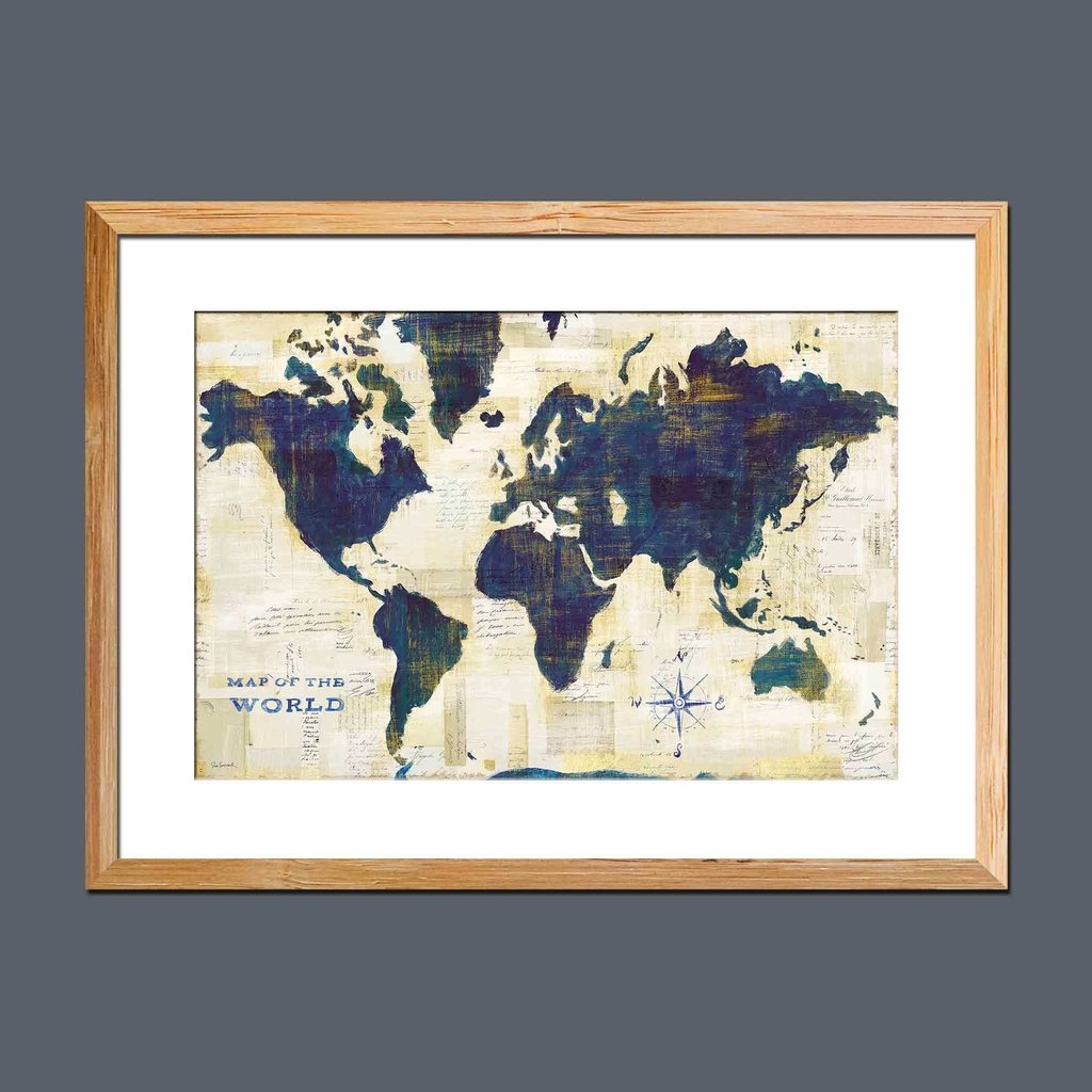 World Map Collage by Sue Slachblach arte decorativo
