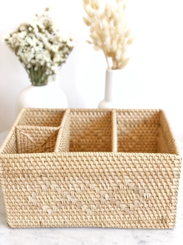 CANASTO DE RATTAN CON DIVISIONES - Comprar en Eureka