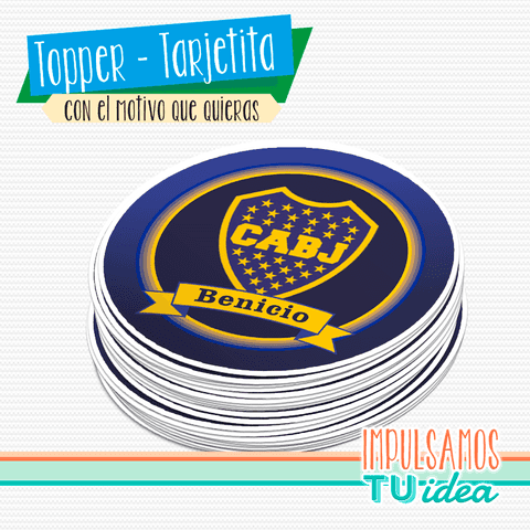 Cumple Boca - Tarjetita souvenir boca para imprimir