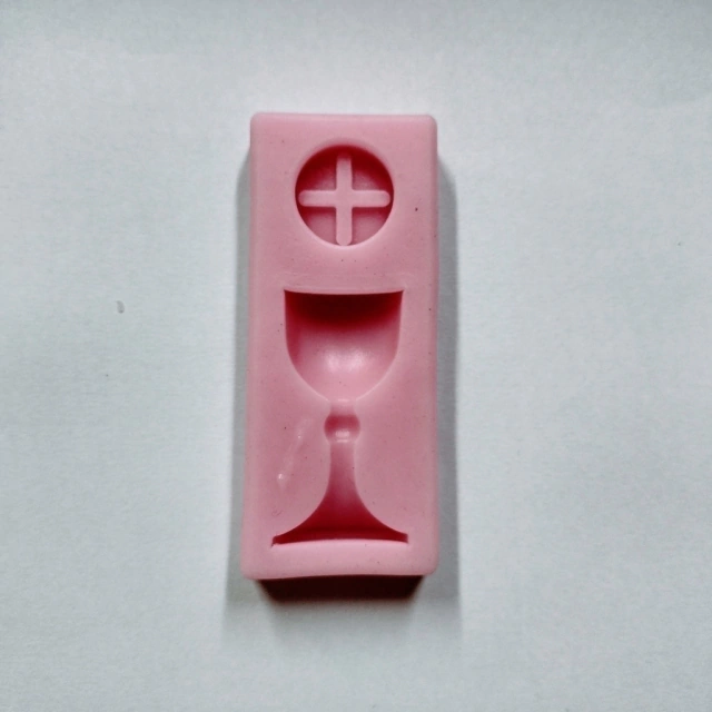 MOLDE DE SILICONA COMUNION - CALIZ Y CRUZ