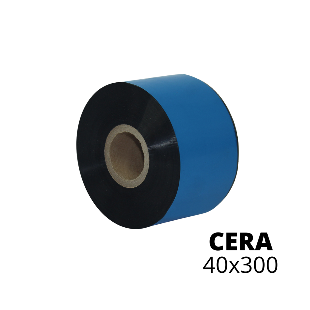 Ribbon Cera Negro 40x300 Buje Grande OUT ideal Para Papel