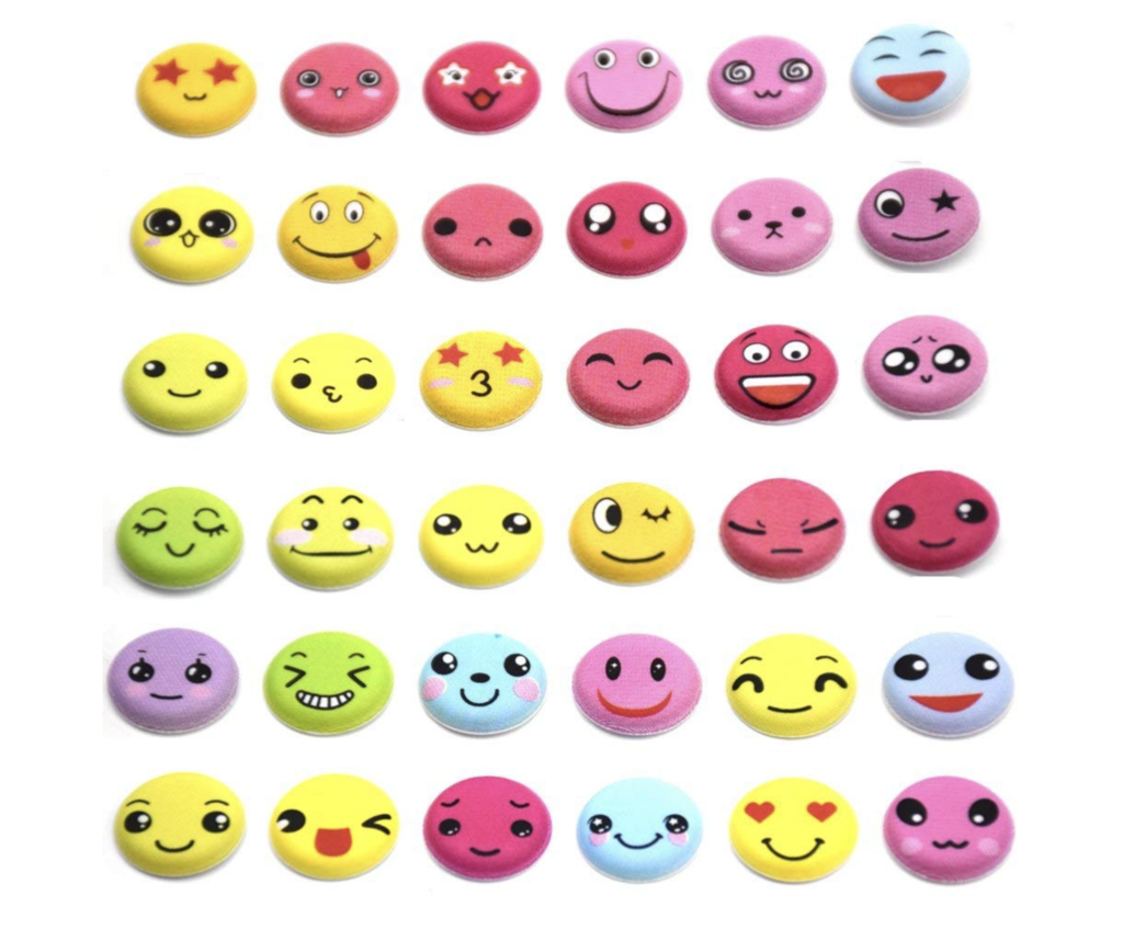 Stickers Puffy Smiling Face 65 caritas de colores
