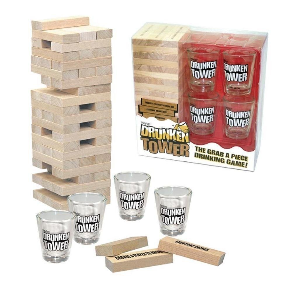 Jenga Previas Borracho Juego Chupitos Shots Drunken Tower