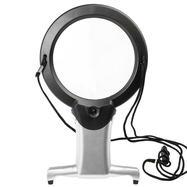 Lupa Doble Uso Hokenn Escritorio - Colgante + Luz Led 6x