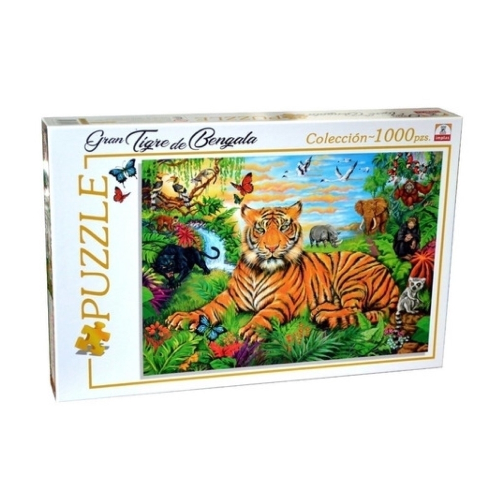 Puzzle 1000 Tigre De Bengala COMPRAR Ahora | 3 Cuotas Sin Interés + E