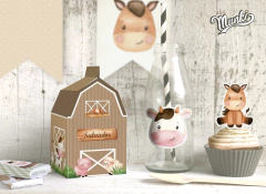 Kit Imprimible Animalitos de la Granja Para niño varones nenas unisex