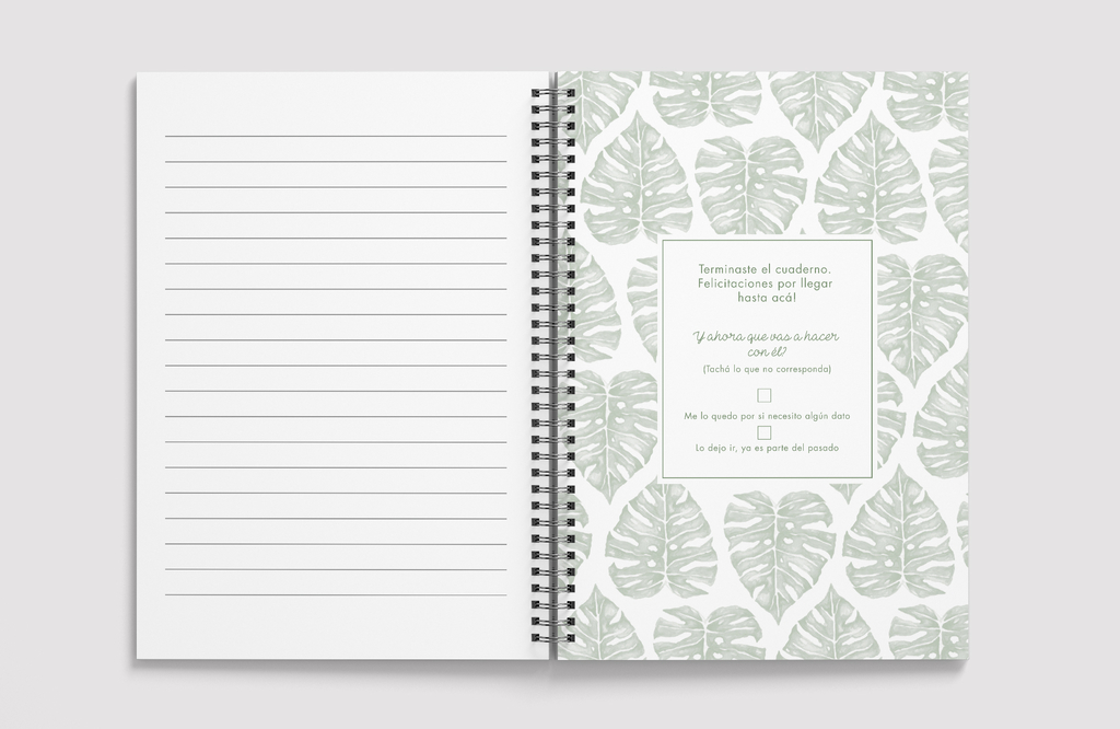 Libreta tapa dura rayada 15x21 Hojas - Lo de María