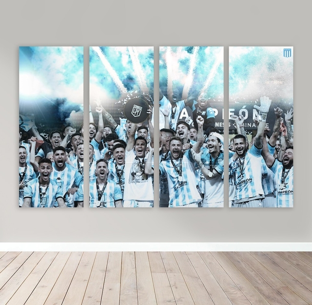 Cuadros Cuadrípticos Racing Club - Mikiu Design