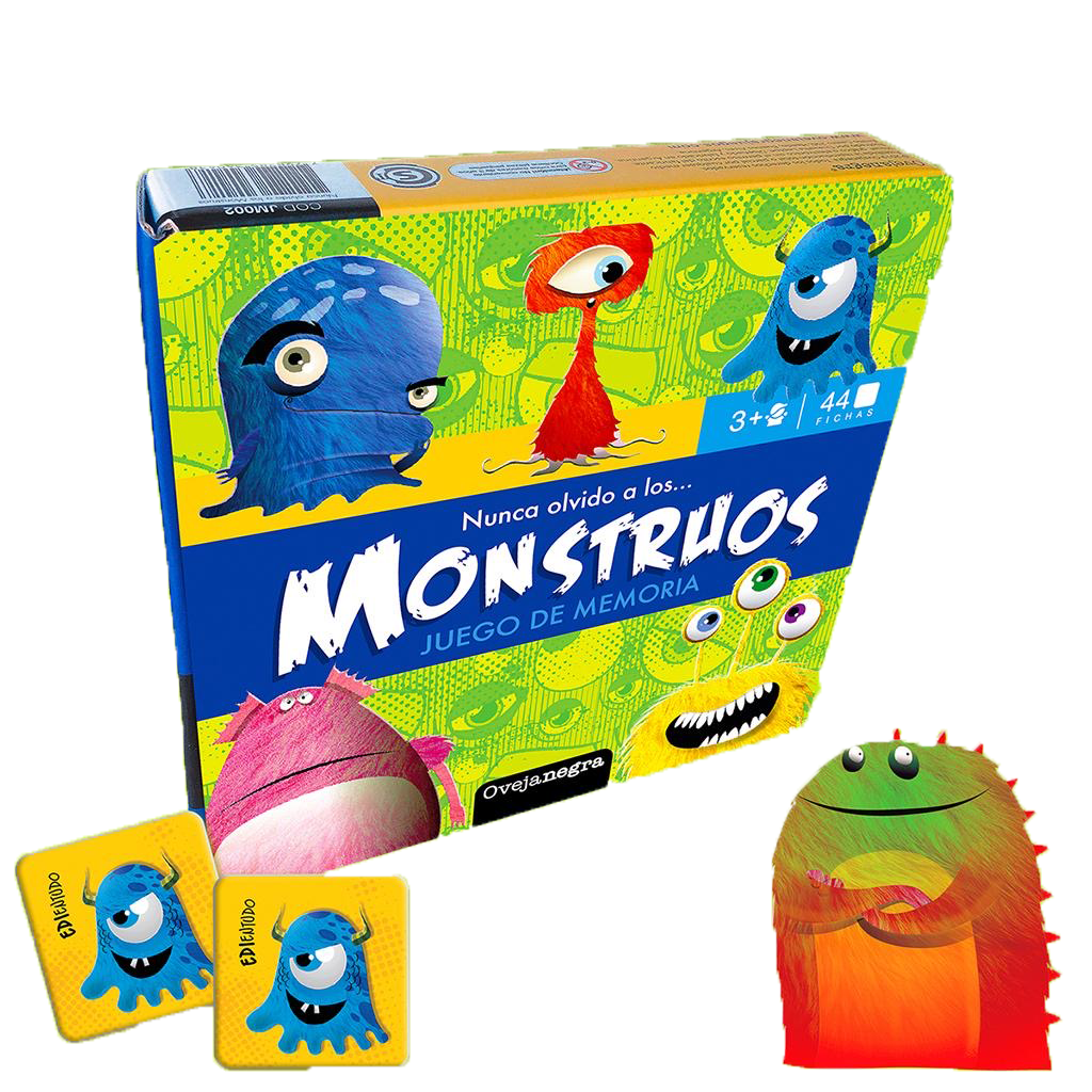 Juego De Memoria Memo Didactico Infantil 44 Piezas Monstruos