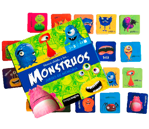 Juego De Memoria Memo Didactico Infantil 44 Piezas Monstruos