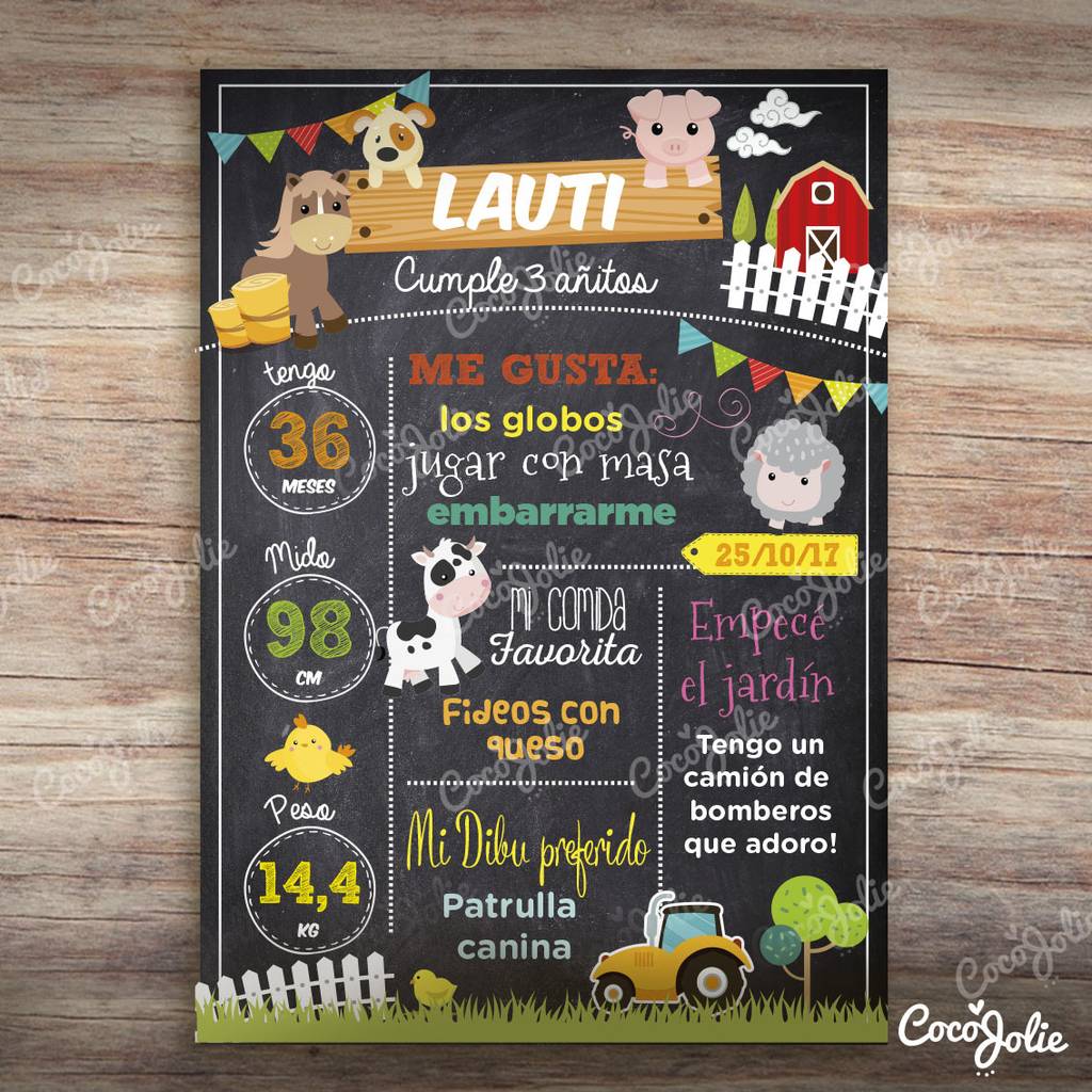 Kit Animalitos de la Granja. Imprimible Personalizable