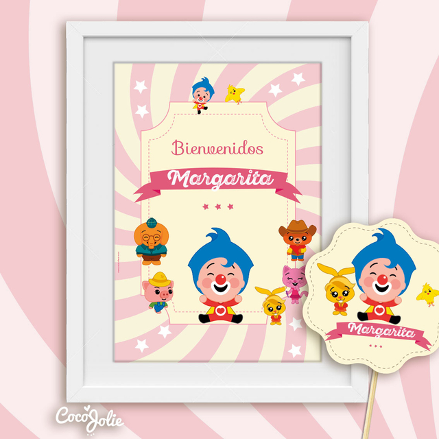 Kit Plim Plim Rosa. Imprimible Personalizable