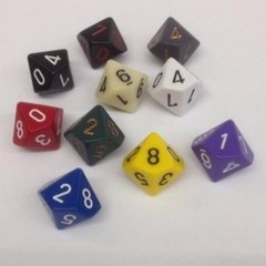 Dados de 10 Faces Opaco